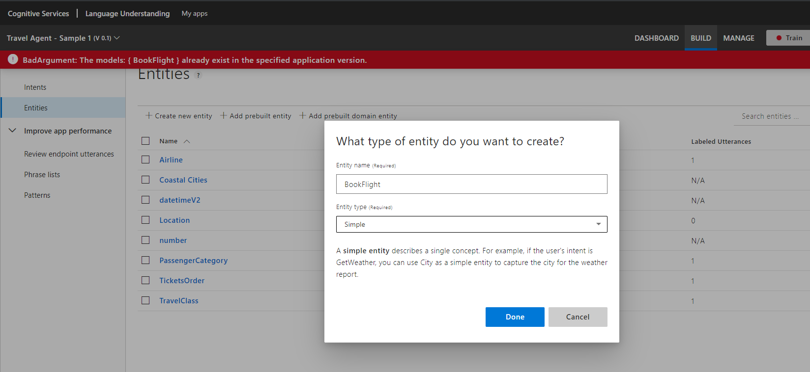 LUIS Migration – False Error Message: Module {..} already exists – MS's Blog